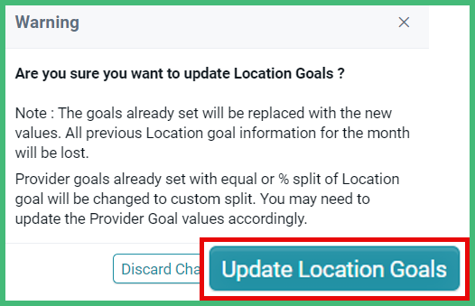 Set Production Goals for a Location – CareStack