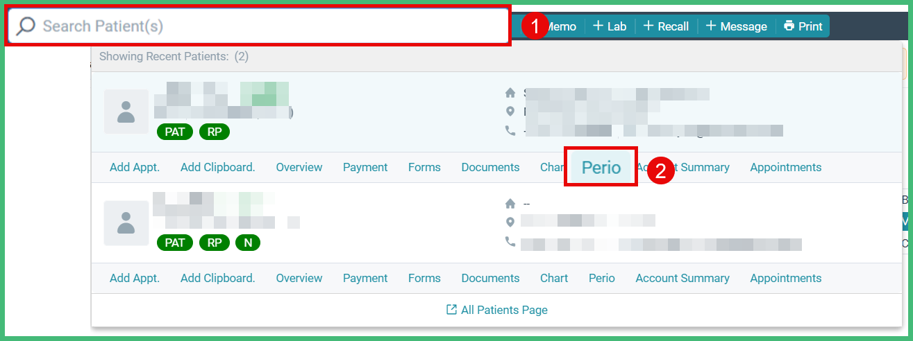 Create a Perio Chart – CareStack