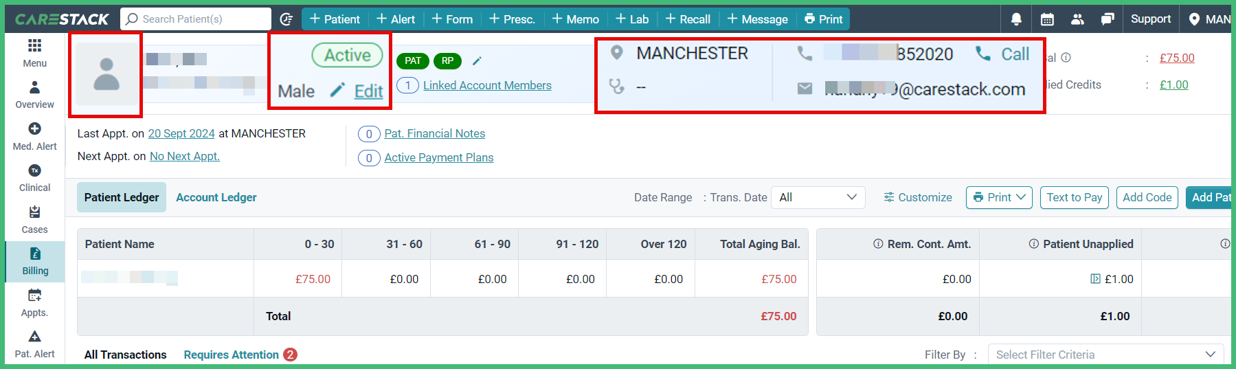 Explore Components of the Ledger – CareStack
